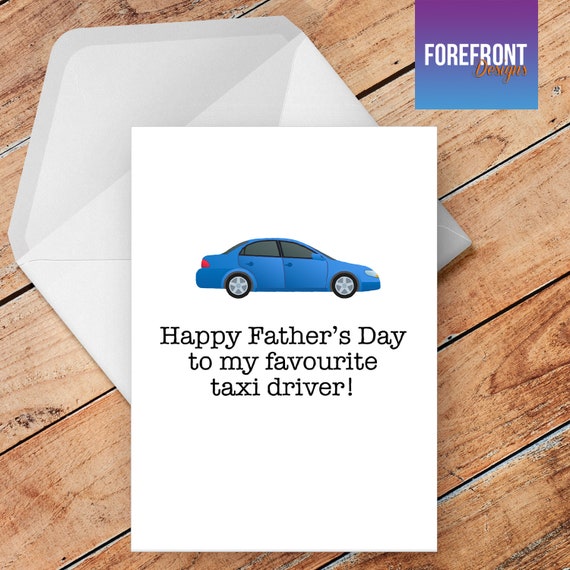 Personalised Father's Day Funny 'TAXI DRIVER' Dad | Etsy