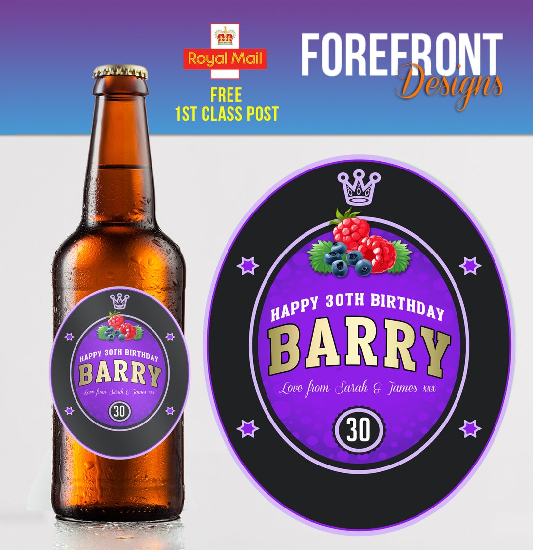 Personalised Fruit Cider Bottle Label - Perfect Celebration/birthday ...