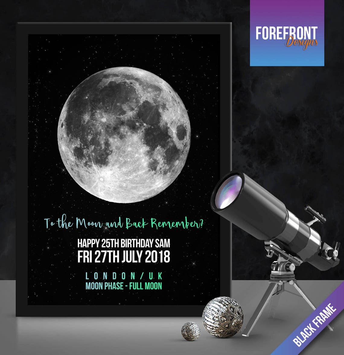 Personalised Moon Phase Night Sky Constellation Print - Etsy