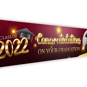 2 X Personalised Graduation Photo Banners - Any Name, Age and Occasion ...