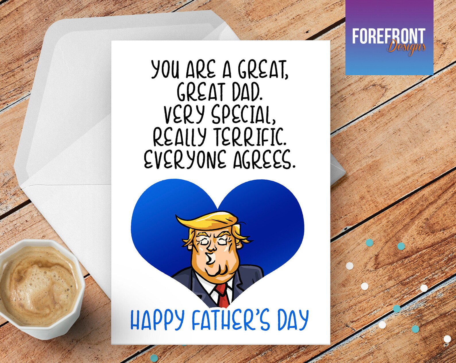 Personalised Donald Trump 'GREAT DAD' Father's Day - Etsy UK