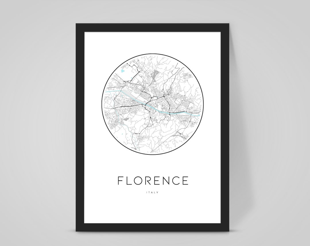 Personalised Custom FLORENCE ITALY Map Poster Art -home Decor/wallart ...