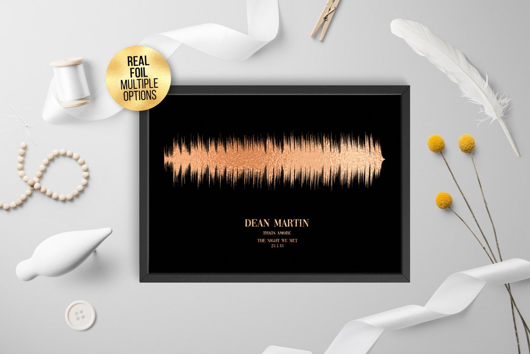 Custom FOIL Soundwave Art Print, Favourite Song/artist Fantastic ...