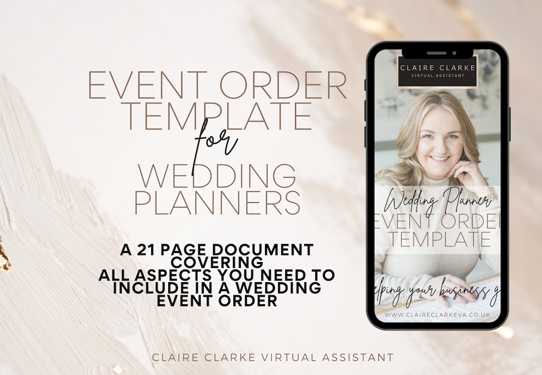 Wedding Planner Event Order Templates, Wedding Planner, Event Planner ...