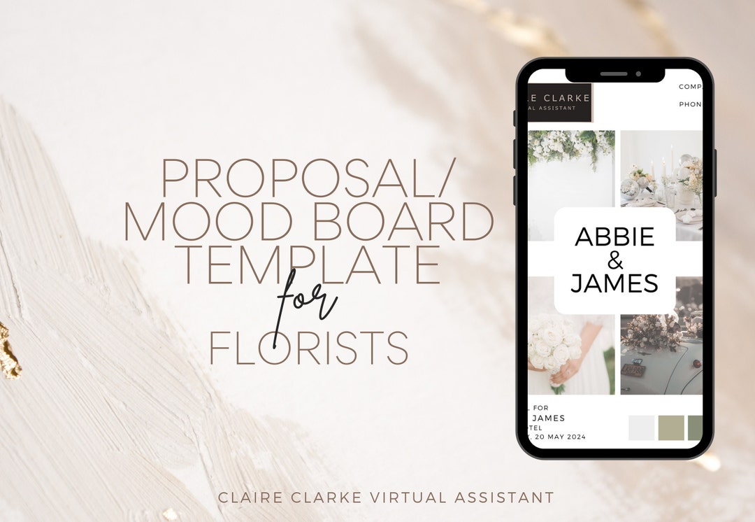 Wedding Florist Proposal, Canva Wedding Florist Template, Floral ...