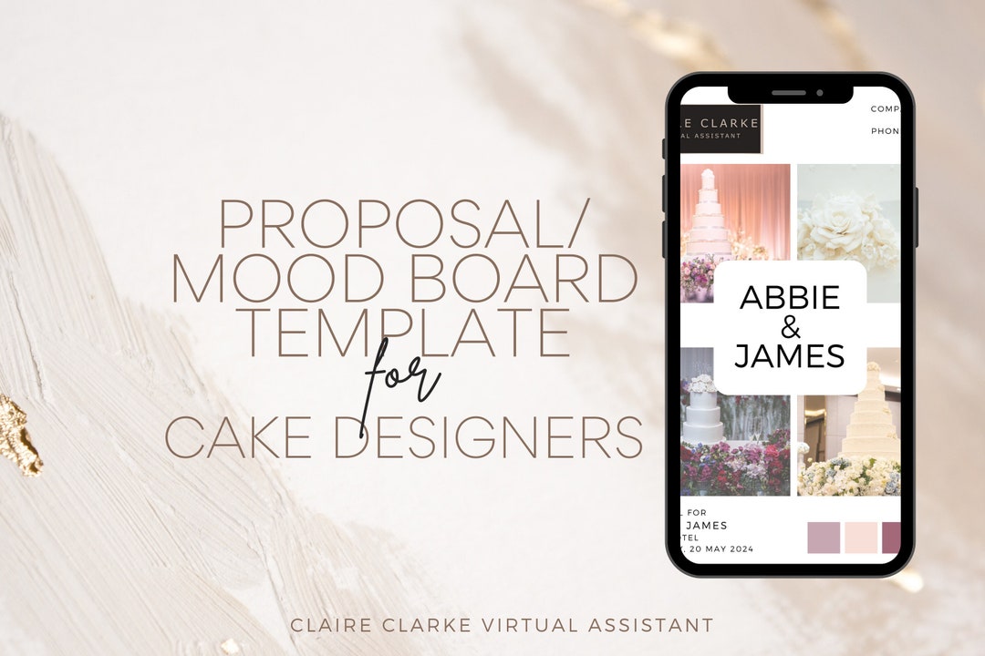 Wedding Cake Proposal, Canva Wedding Cake Template, Cake Proposal ...