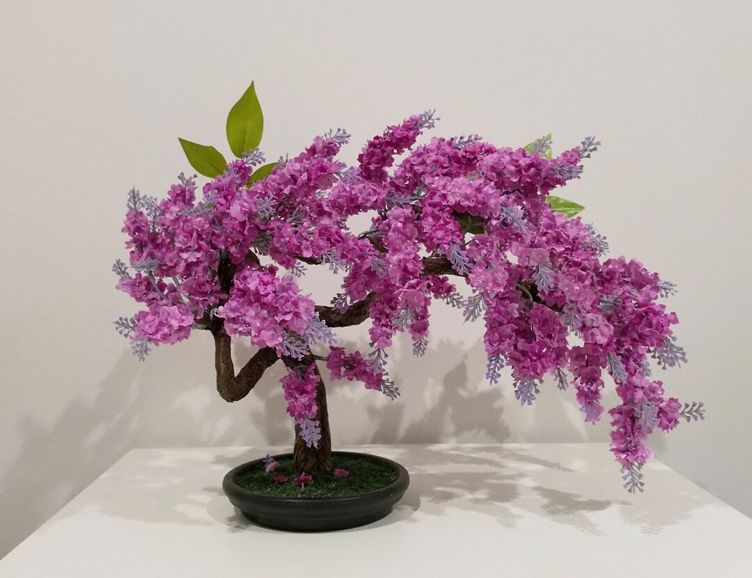 Jacaranda Tree (pink Violet) - Artificial Bonsai - Etsy
