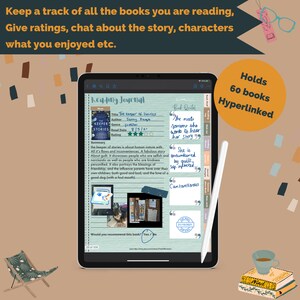 Digital Book Journal, PDF Reading Log for Goodnotes and Notability ...