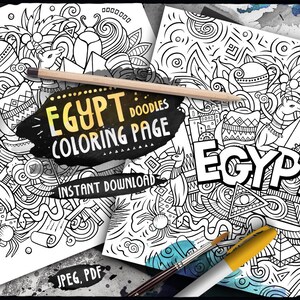 EGYPT Digital Coloring Page/ Egyptian Culture Art/ Travel - Etsy
