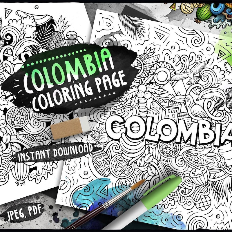 Latino Coloring Pages - Etsy
