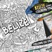 BELIZE Digital Coloring Page/ Belize Culture Travel Adult Coloring ...