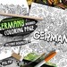 GERMANY Digital Coloring Page/ German Adult Coloring/ Around - Etsy