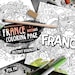 FRANCE Digital Coloring Page/ French Adult Coloring/ Around the World ...