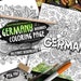 GERMANY Digital Coloring Page/ German Adult Coloring/ Around the World ...