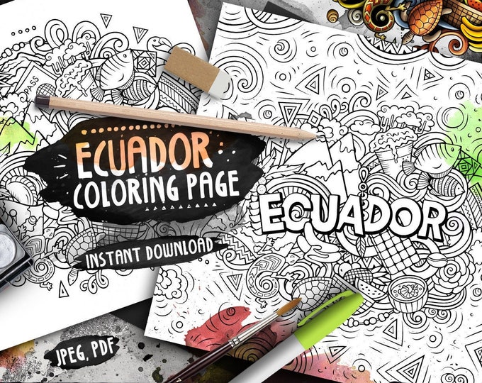 Digital Coloring Book Inspired by My Ecuadorian Latin Roots - Etsy Canada