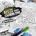 BELIZE Digital Coloring Page/ Belize Culture Travel Adult Coloring ...