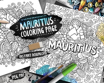 JAPAN Digital Coloring Page/ Japanese Adult Coloring/ Around the World ...