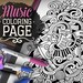 MUSIC Digital Coloring Page, Musical Doodle Adult Coloring Book ...