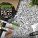 SUMMER Digital Coloring Page Season Doodle Adult Coloring - Etsy