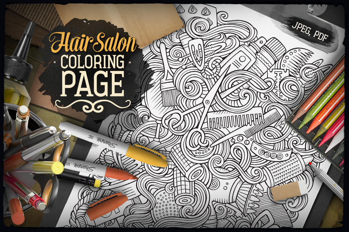 Printable Beauty Salon Coloring Pages