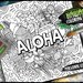 ALOHA Hawaii Digital Coloring Page/ Hawaiian Doodle Illustration ...