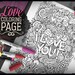 LOVE, I LOVE YOU Digital Coloring Pages, Adult Coloring, Printable ...