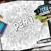 PERU Digital Coloring Page/ Latino Adult Coloring/ Latin American ...