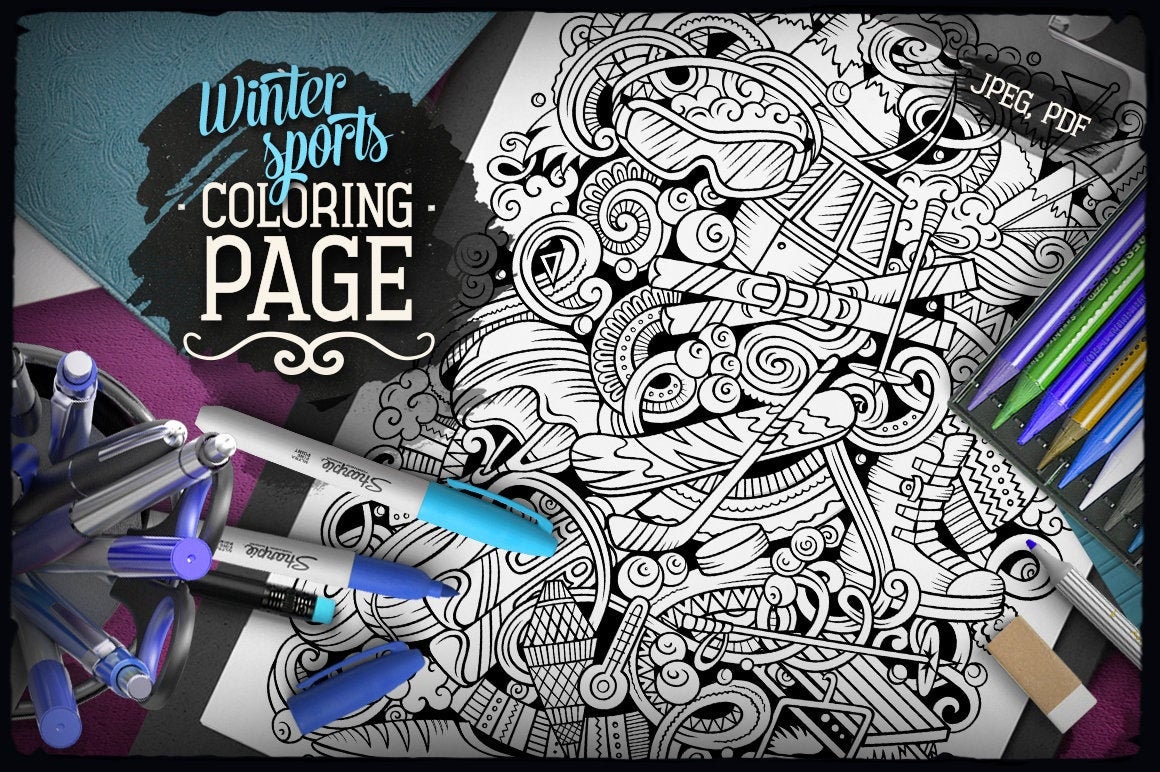 Winter Sports Coloring Pages