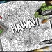 HAWAII Digital Coloring Page/ Hawaiian Doodle Illustration/ American ...