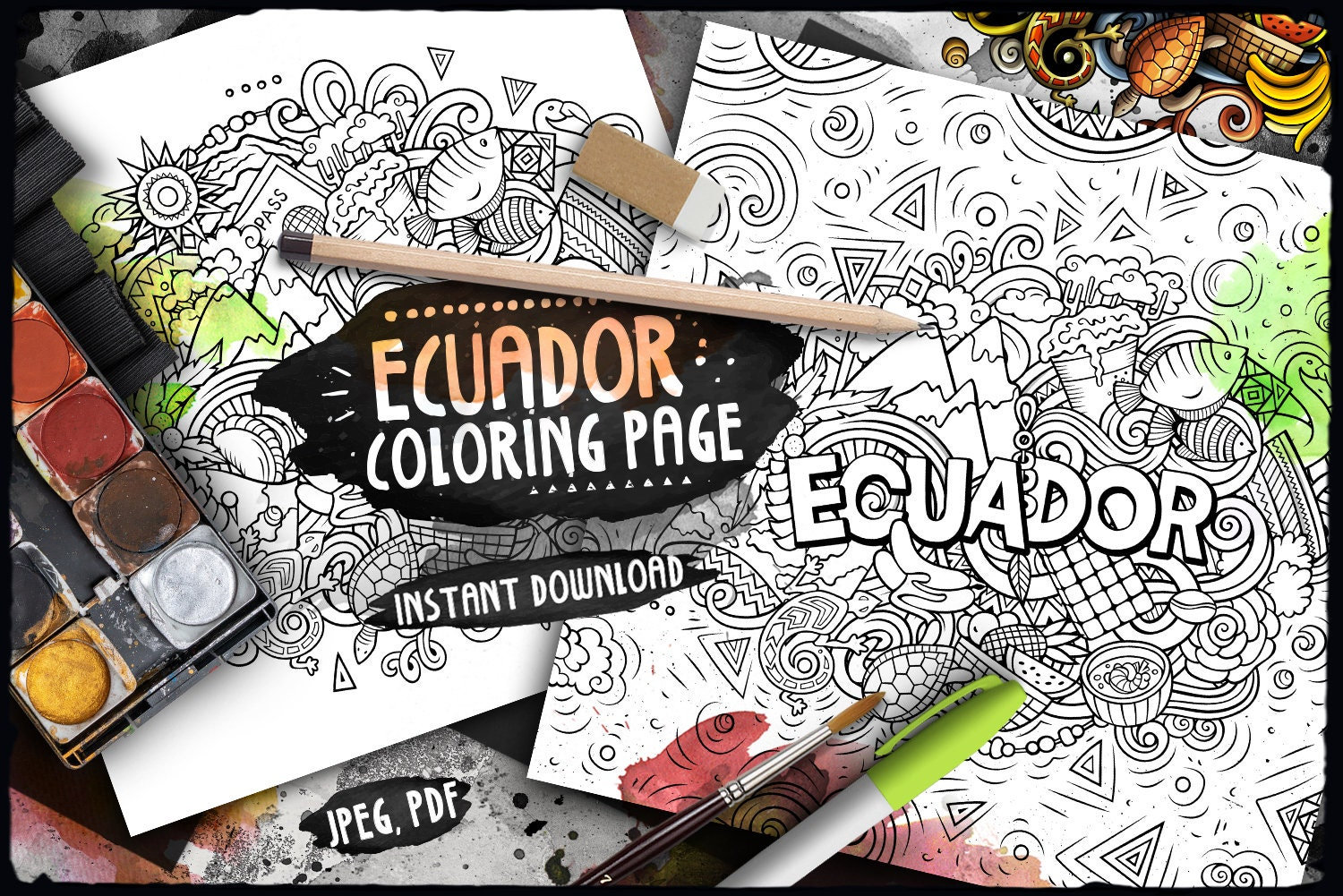 Ecuador Coloring Page