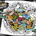 CALIFORNIA Digital Coloring Page/ American Doodle Illustration/ USA ...