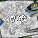 CUBA Digital Coloring Page/ Cuban Culture Travel Adult Coloring ...