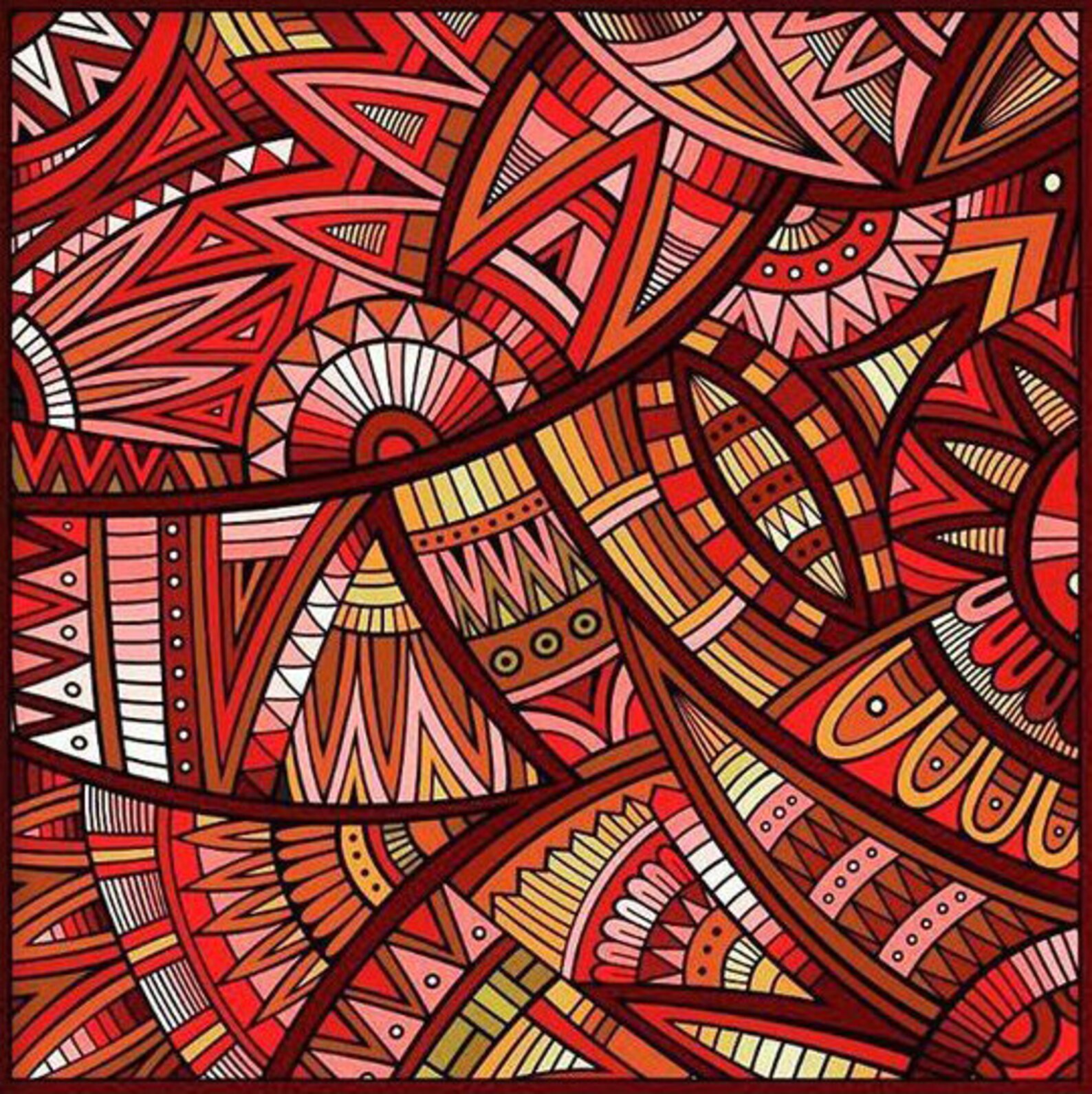 ETHNIC Adult Coloring Page Ornament Coloring Book Fantasy - Etsy