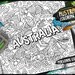 AUSTRALIA Digital Coloring Page/ Australian Culture Adult Coloring ...