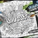 URUGUAY Digital Coloring Page/ Latino Adult Coloring/ Latin American ...