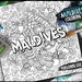 MALDIVES Digital Coloring Page/ Exotic Adult Coloring/ Around the World ...