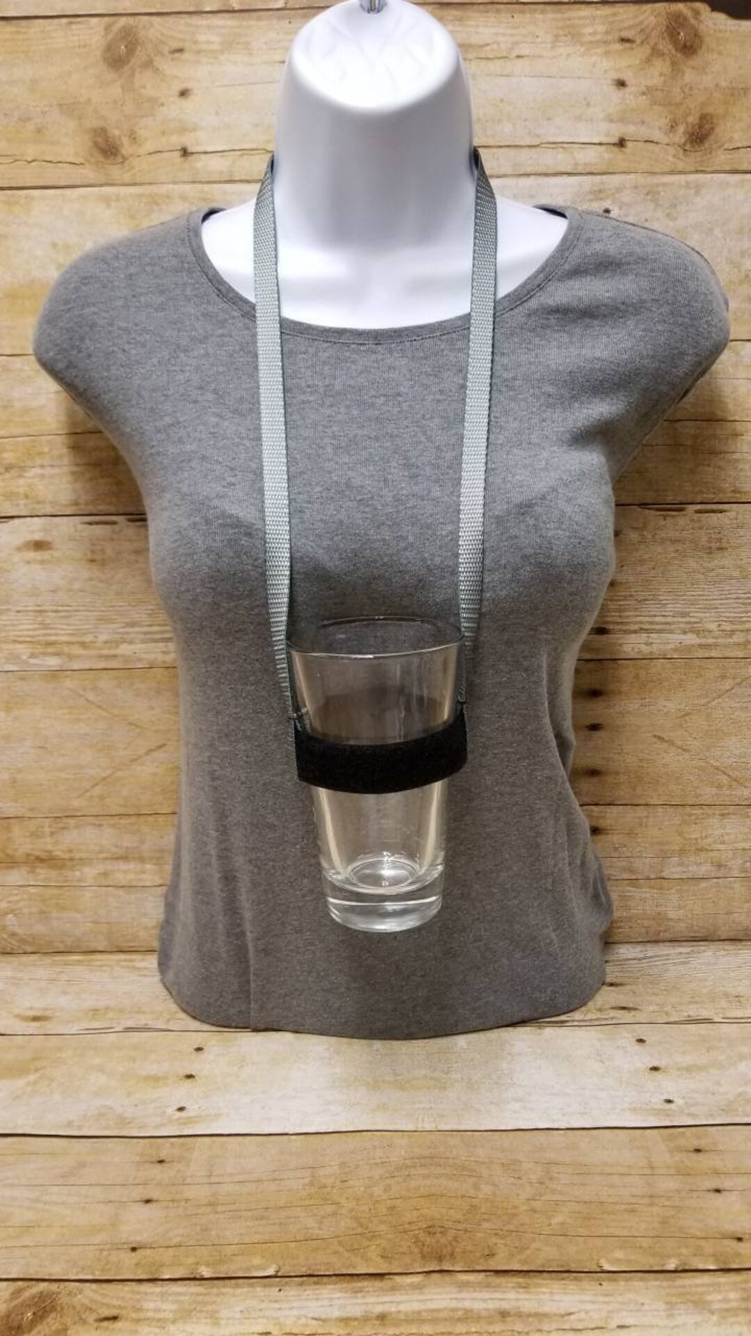 Drinking Lanyard - Solid Light Gray Cup Lanyard Beer Lanyard Adjustable ...