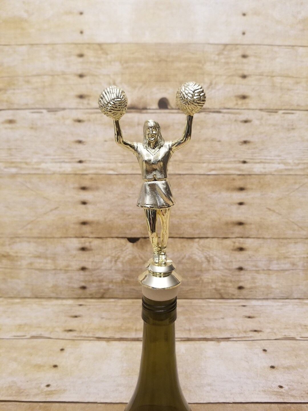 Cheerleader With Bent Arms Wine Stopper, Cheerleader Trophy Wine ...