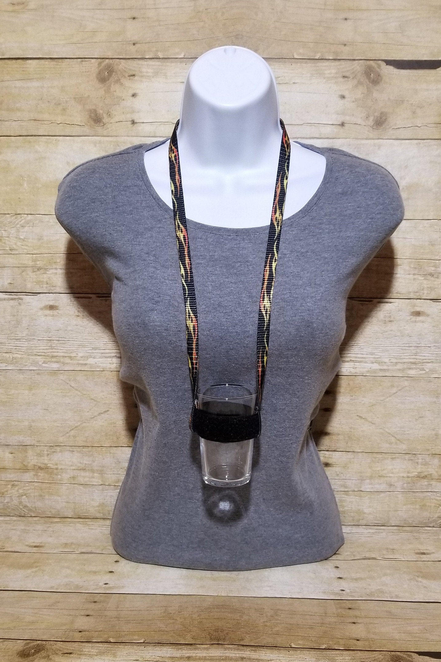 Drinking Lanyard Flames Cup Lanyard Beer Lanyard Adjustable Lanyard ...