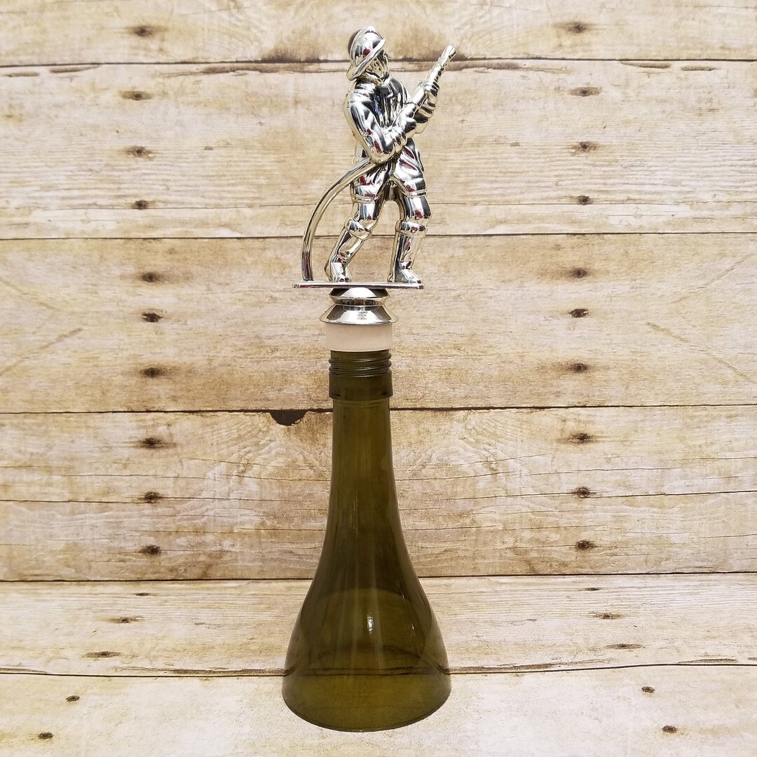 Firefighter Wine Stopper, Firefighter Trophy Wine Stopper, Fireman ...