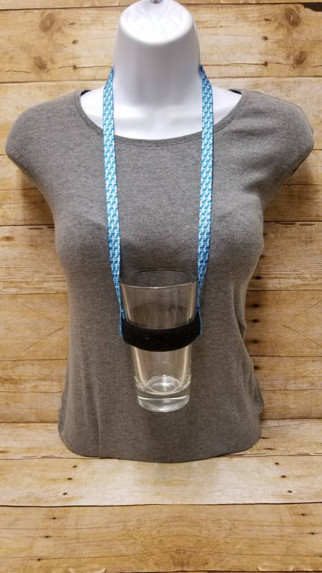 Drinking Lanyard Geo Blue Cup Lanyard Beer Lanyard - Etsy