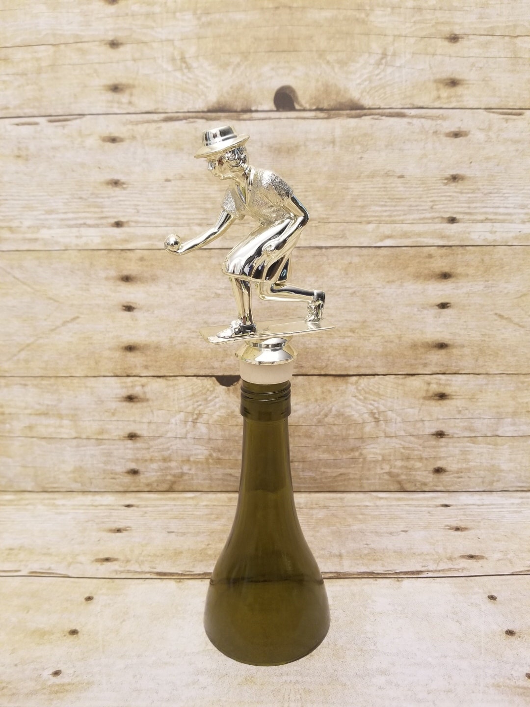 Bocce Female Wine Stopper, Bocce Female Trophy Wine Stopper, Bocce ...