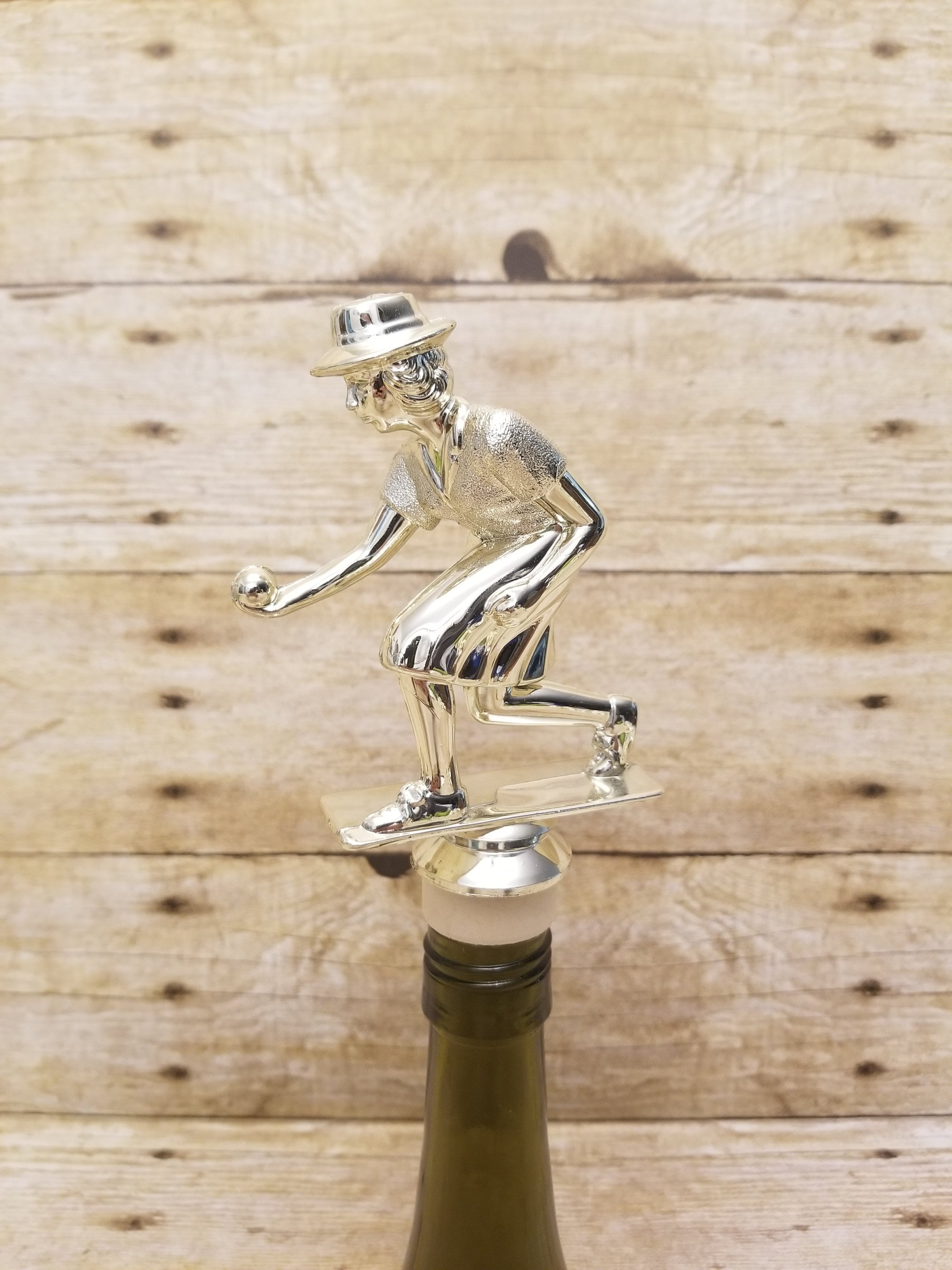 Bocce Female Wine Stopper, Bocce Female Trophy Wine Stopper, Bocce ...