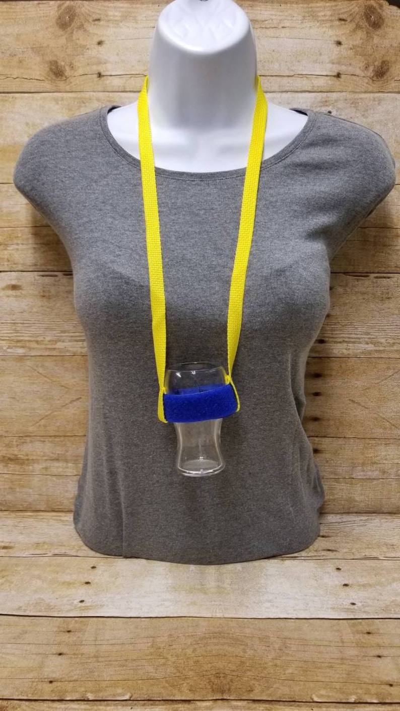 Drinking Lanyard - Solid Yellow With Blue Cup Lanyard Beer Lanyard ...