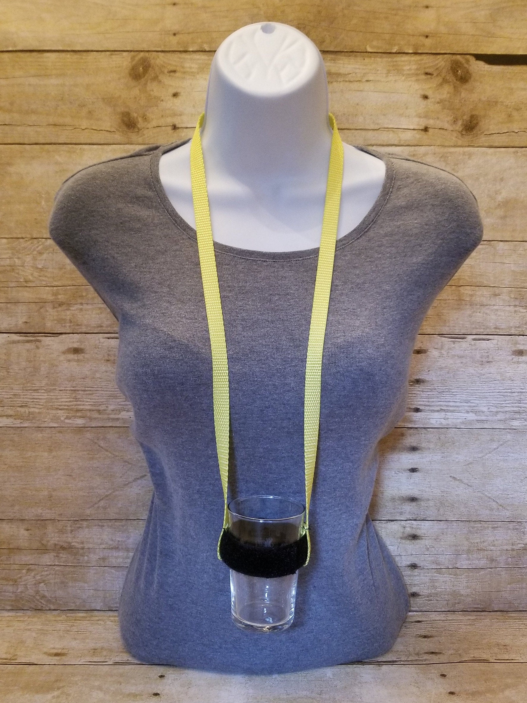 Drinking Lanyard Solid Yellow NEW LENGTH Cup Lanyard Beer - Etsy