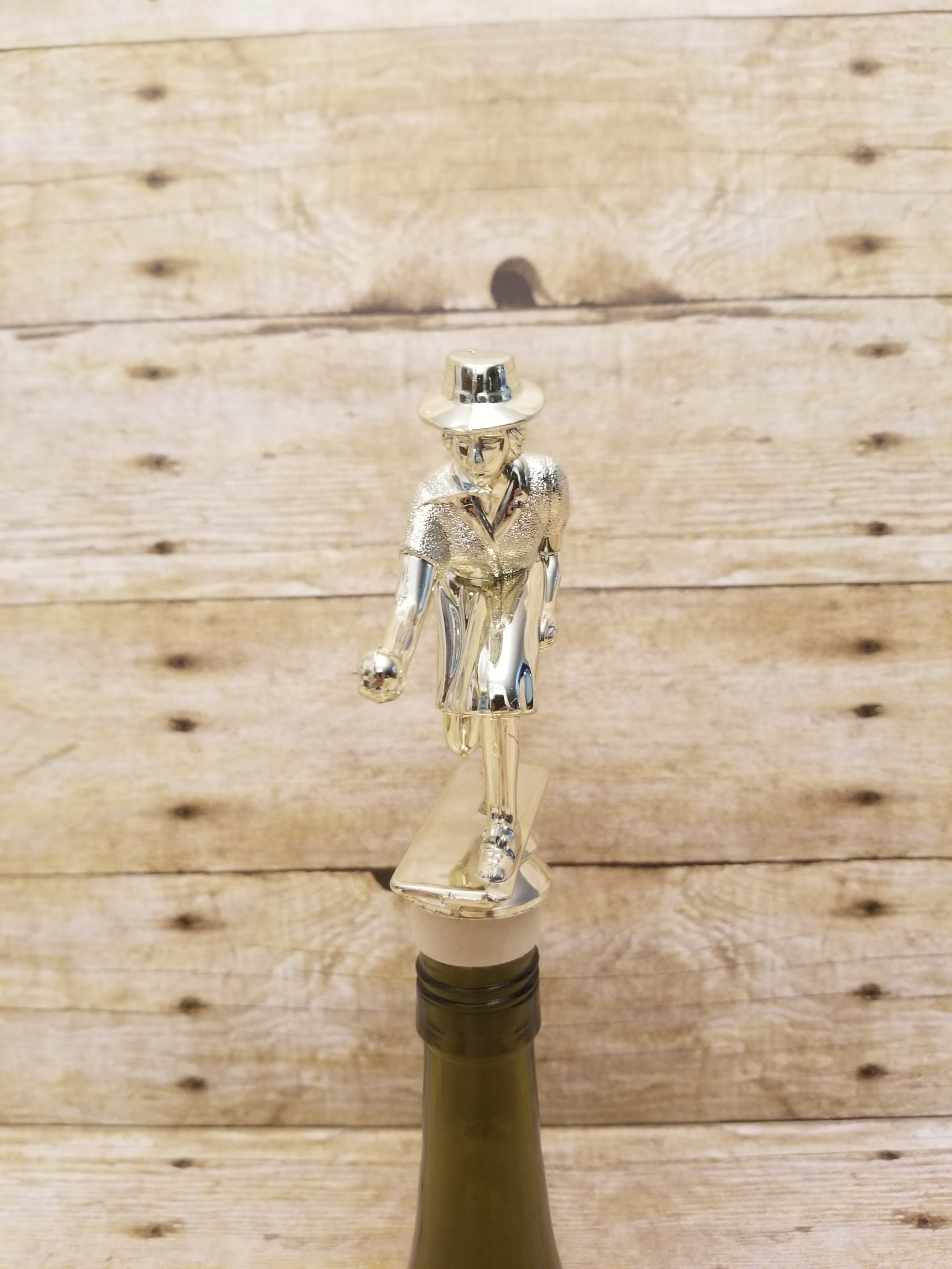 Bocce Female Wine Stopper, Bocce Female Trophy Wine Stopper, Bocce ...