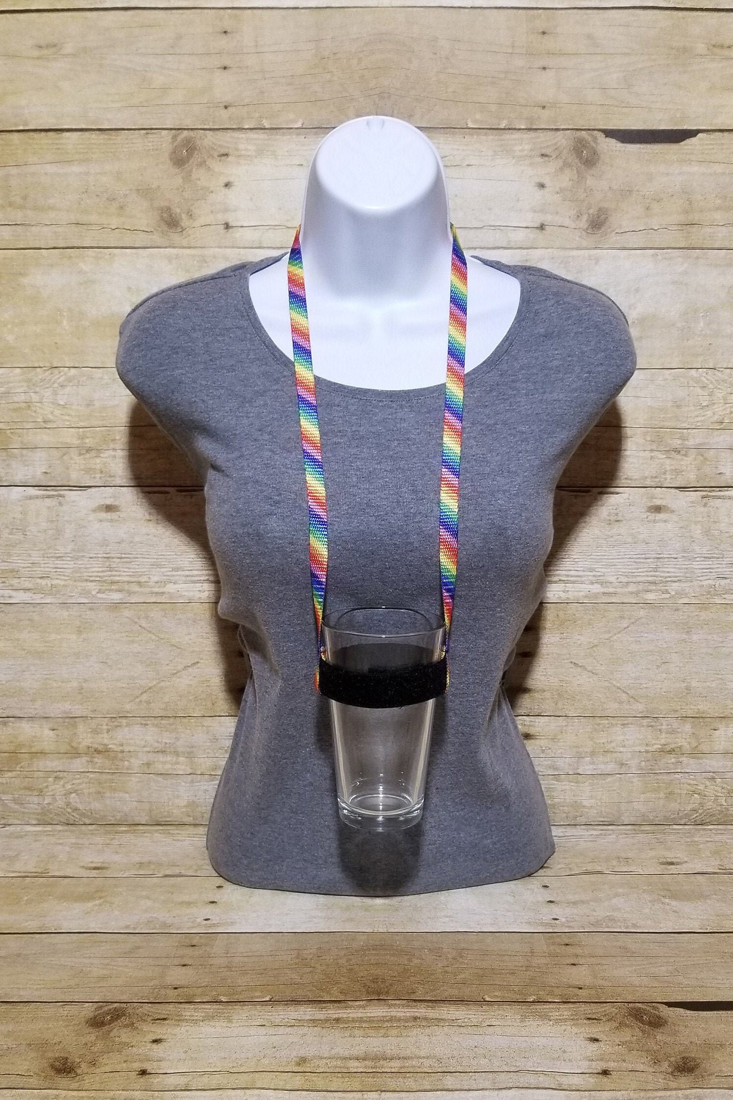 Drinking Lanyard Stripe Rainbow Cup Lanyard Beer Lanyard Adjustable ...