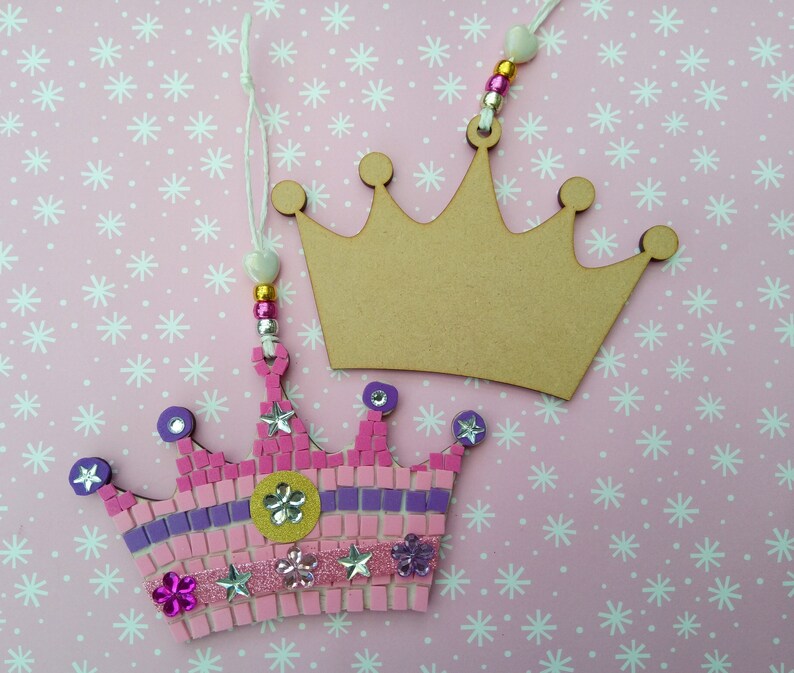 Children's Craft kit Mosaic Girls Princess Crown Tiara - Etsy.de