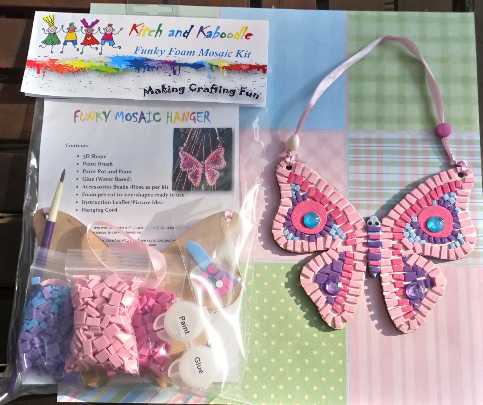 Children's Butterfly Craft Kit Make a Mosaic Kit | Etsy