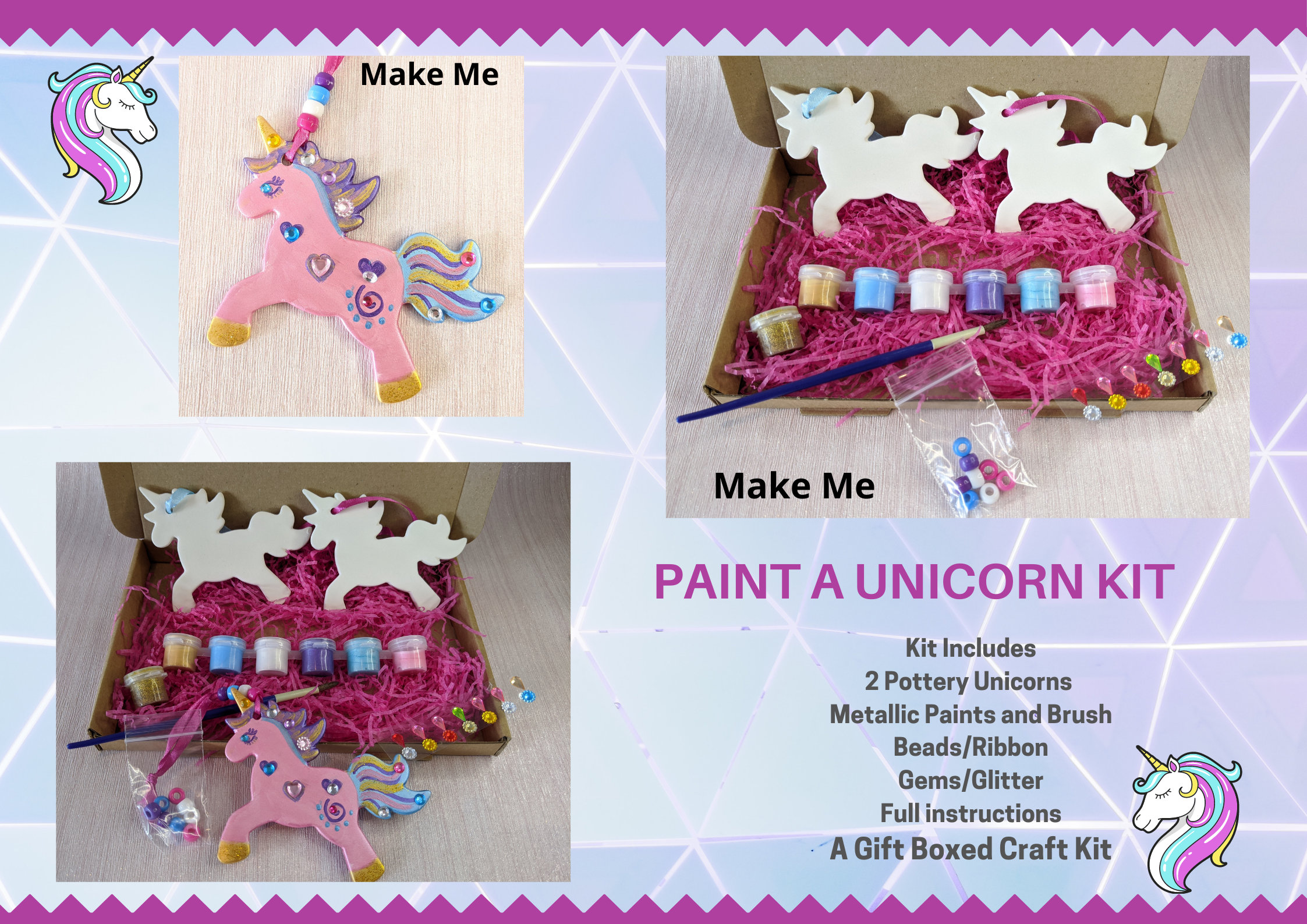 Paint Your Own Unicorn Kit, Children's Pottery Painting, Postbox Craft ...